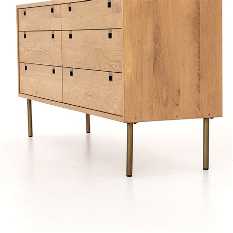 Carlisle 6 Drawer Oak Dresser Four Hands Artesanos Design Collection