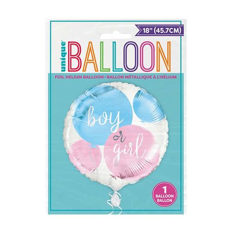 18 In Foil Gender Reveal Party Balloon Gender Reveal Party