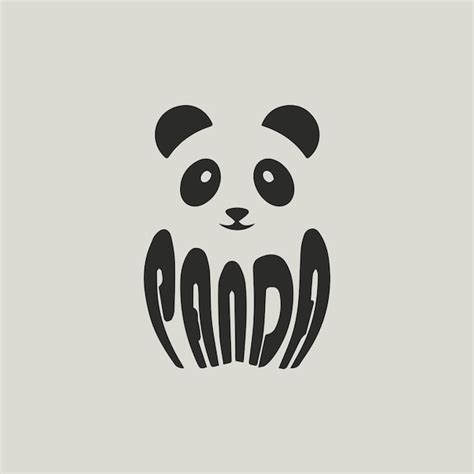 Premium Vector Panda Minimalist Logo Design