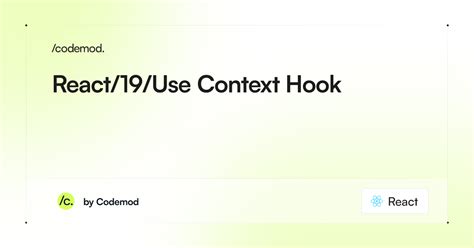 React19use Context Hook