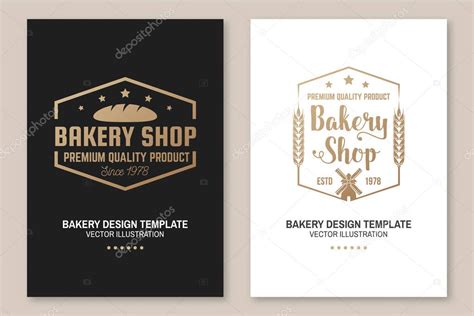 Set De Insignia De Panadería Vector Concept For Badge Shirt Label