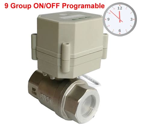 1 Clock Timer Control Valve 110V 240VAC Timer Controlled Motorized Valve With 9 Group