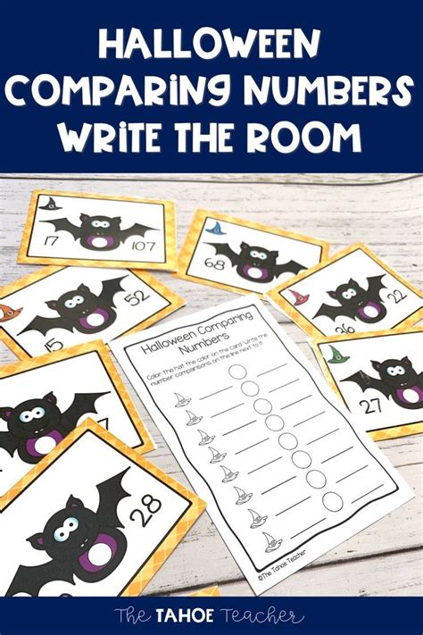 halloween comparing numbers write the room math center november math