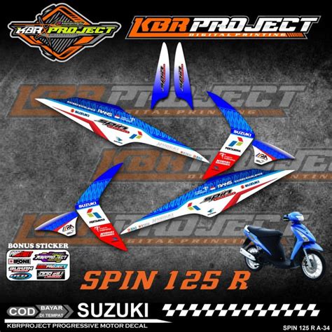 Sticker Striping SPIN R Lis Variasi Stiker Motor SUZUKI Desain Racing A Bisa Cod Lazada