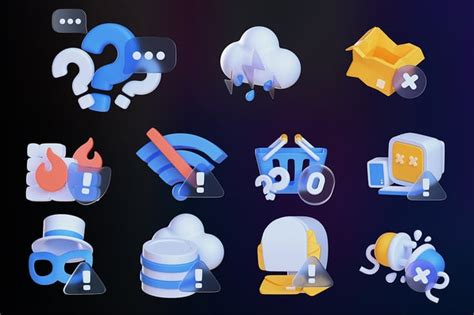 empty state 3d objects ft empty and exception envato