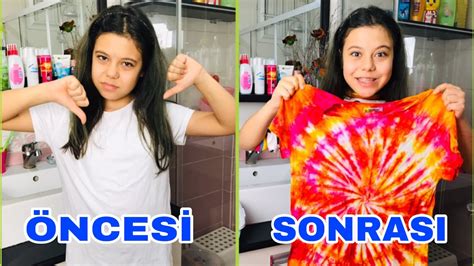 BATİK TİŞÖRT YAPTIK DIY Kendi Tişörtünü Kendin Yap How ToTie Dye