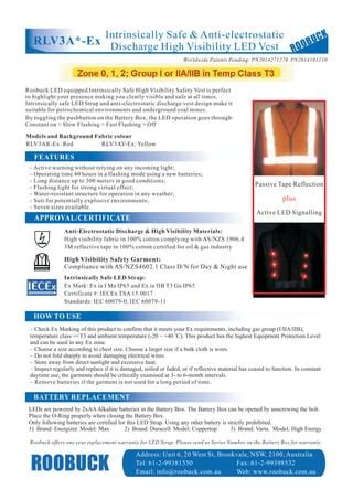 Intrinsically Safe Anti Electrostatic Discharge High Visibility Led