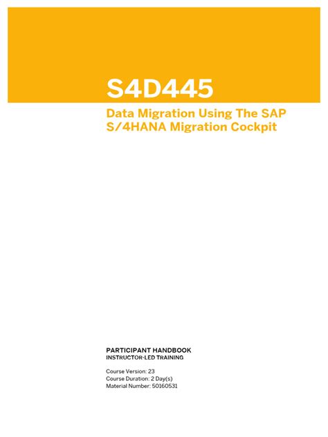 Data Migration Using The Sap S4hana Migration Cockpit Pdf Databases Computer File