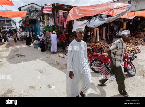 Africa Tanzania Zanzibar Pemba Island Chake Chake People Walking