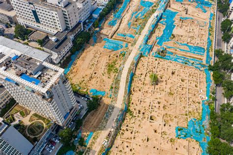 河南文物考古发掘工地现场探方 都市风光 建筑摄影 摄影素材 汇图网www huitu