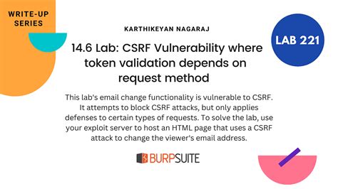 146 Lab Csrf Vulnerability Where Token Validation Depends On Request