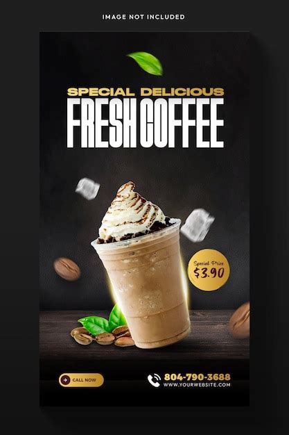 Premium Psd Coffee Or Milkshake Social Media Post Story Template