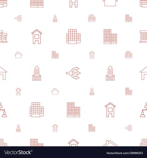 Structure Icons Pattern Seamless White Background Vector Image
