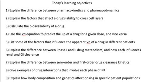 Intro To Pharmacokinetics Flashcards Quizlet