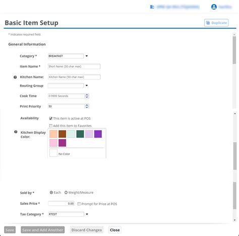 Aloha Cloud Creating Items NCR Docs