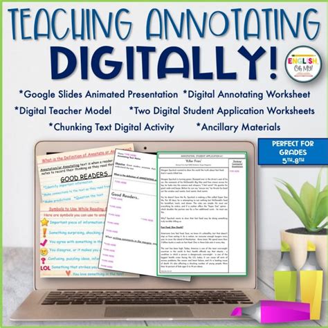 Digital Annotating Activity English Oh My