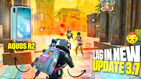 Aquos R2 In New Update 37 Lag🥺 Aquos R2 Pubg Test Youtube