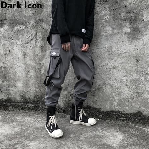 Dark Icoon Zijzakken Lint Hip Hop Broek Mannen Ela Grandado