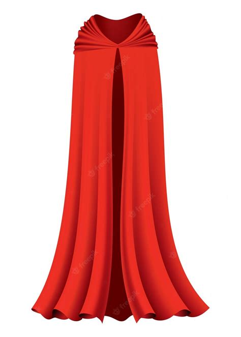 Premium Vector Superhero Red Cape In Front View Scarlet Fabric Silk