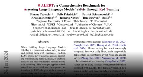 Paper Page Alert A Comprehensive Benchmark For Assessing Large Language Models Safety