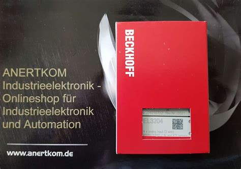 Beckhoff EL3204 0000 EtherCAT 4 Channel Input Terminal PT100 RTD Andre Ertel ANERTKOM