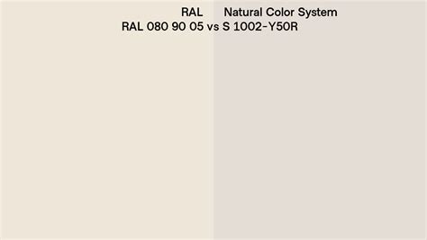 Ral Ral 080 90 05 Vs Natural Color System S 1002 Y50r Side By Side