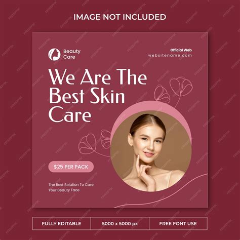 Premium Psd Skincare Instagram Post Psd Template