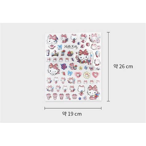 Set Sticker Hello Kitty 3d Modelo 1