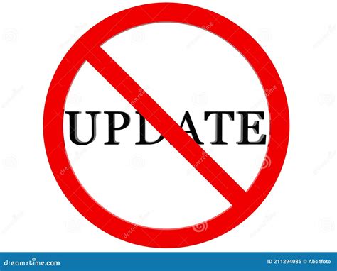 Stop Update Concept On White Background Stock Illustration Illustration Of Design Blocks D