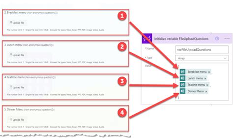Send Microsoft Forms File Uploads From Multiple Questions To An