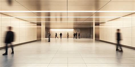 Clean Modern Subway Entrance With Neutral Tones For Urban Architecture Transport Design Or