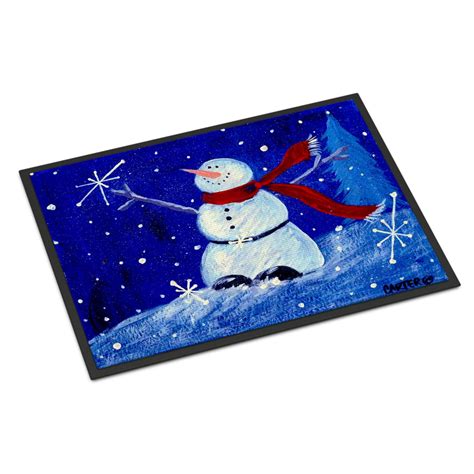 Carolines Treasures Pjc1085mat Happy Holidays Snowman Door Mat Indoor