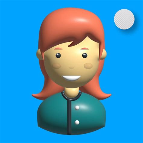 Premium Vector 3d Redhead Female