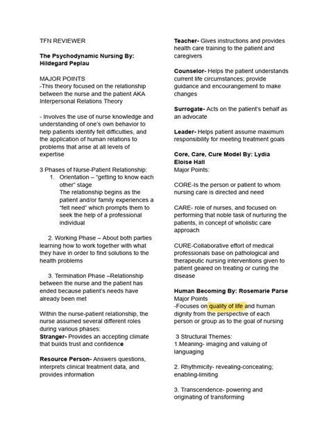 Middle Range Theories Pdf Mother Nursing
