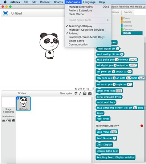 mBlock Extensions 延伸功能 STEM learning STEM 自學 Arduino Uno