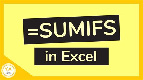 SUMIFS Function In Excel Tutorial YouTube