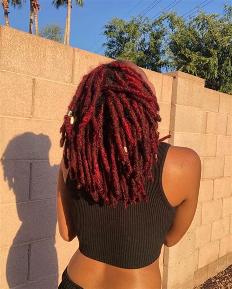 Red Dreads Black Women Locs Burgundy Dreads Red Dreadlocks Dyed