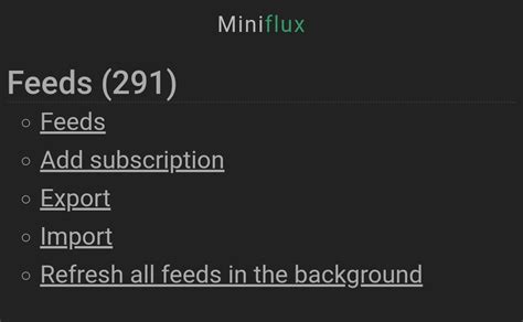 Cleanup The Feed Page Menu Issue Miniflux V GitHub