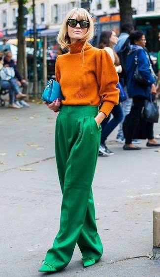 Comment Porter Un Pantalon Large Vert 12 Tenues Et Looks Lookastic France
