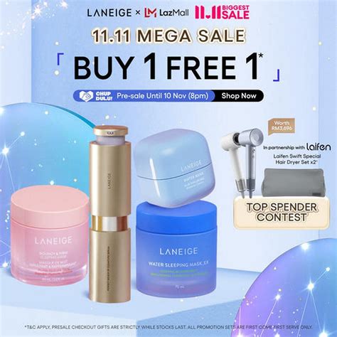 11 November 2024 Laneige Malaysia Exciting Buy 1 Free 1 Promotion And