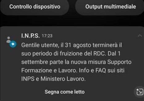 Reddito Di Cittadinanza Sospeso Ad Agosto 2023 Da Questo SMS