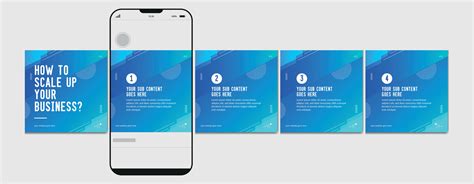 Set Of Carousel Post Template Editable Carousel Post Social Media