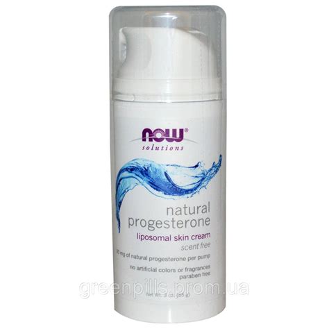Крем с прогестероном, Progesterone, Now Foods, Solutions, без запаха ...