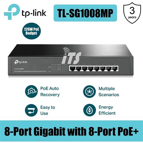 TP Link 8 Port Gigabit Switch With 8 Port PoE TL SG1008MP Shopee Malaysia