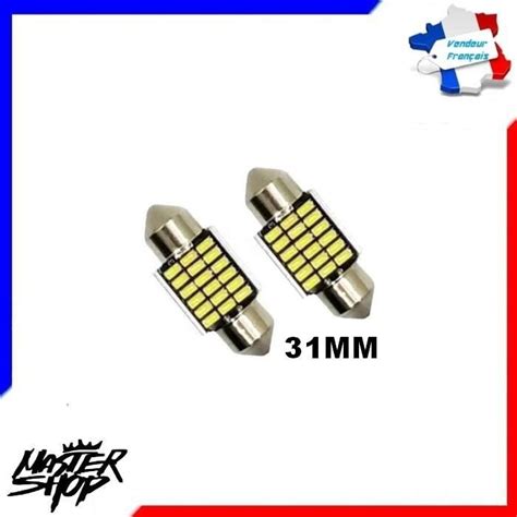 Ampoule Navette LED C W Mm ANTI ERREUR CANBUS MasterShop Cdiscount Auto