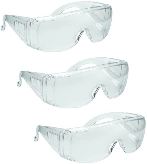 Safety Glasses Wrap Around Crystal Clear Eye Protection That Fit Over