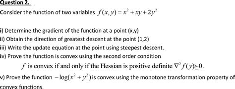 Solved Consider The Function Of Two Variables F X Y X Chegg