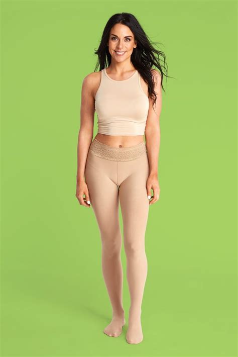 Nude Opaque Tights Comfortable Low Rise Luxe Waistband Hipstik