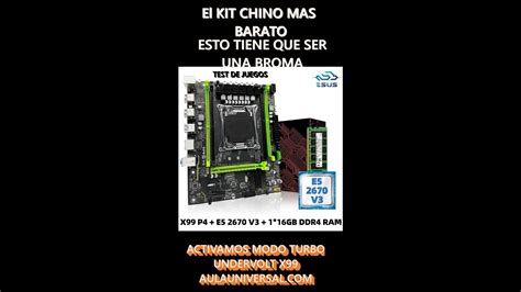 El KIT Chino Mas Barato Zsus X99 P4 Xeon 2670V3 16gb Ddr4 BIOS Turbo