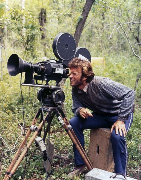 My Retro Vintage Clint Eastwood Looks Into The Camera On The Set Of